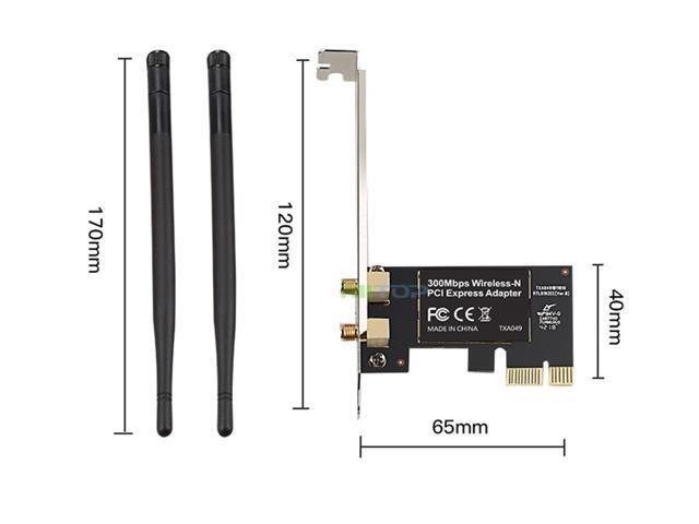 RIITOP PCI Express Wireless WiFi Adapter Card 300M For Desktop PC ...