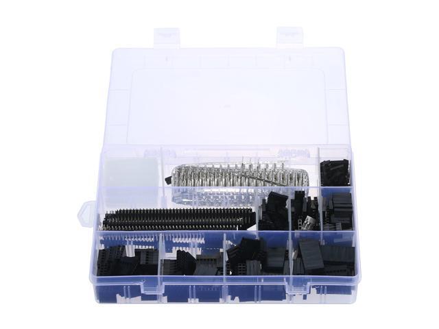 1450Pcs 2.54mm Jumper Wire Pin Header Connector Housing Kit Male Female ...