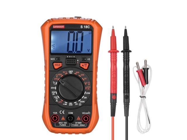 SANMART S18C Mini Handheld Digital Multimeter 2000 Counts Manual Range ...
