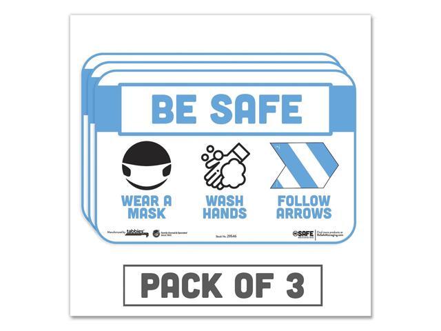 Tabbies BeSafe Messaging Education Wall Signs 9 x 6 "Be Safe Wear a ...