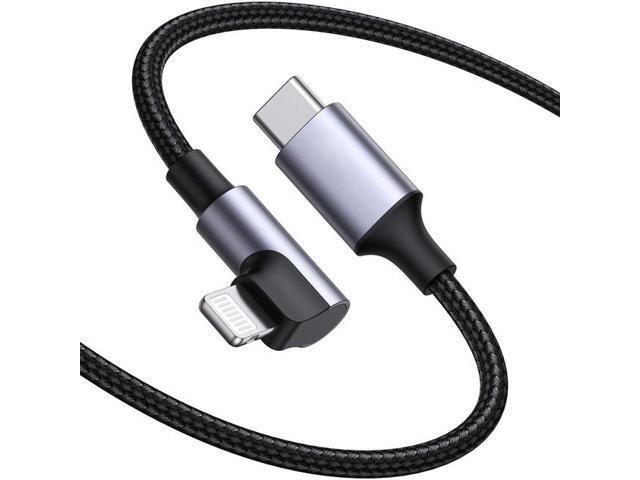 4XEM 4XLIGHTNING3RAB Black USB-C to Lightning Right Angled 3 ft ...
