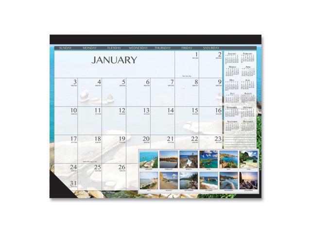 House of Doolittle Earthscapes Seascapes Desk Pad Calendar 18.5x13 2026 ...