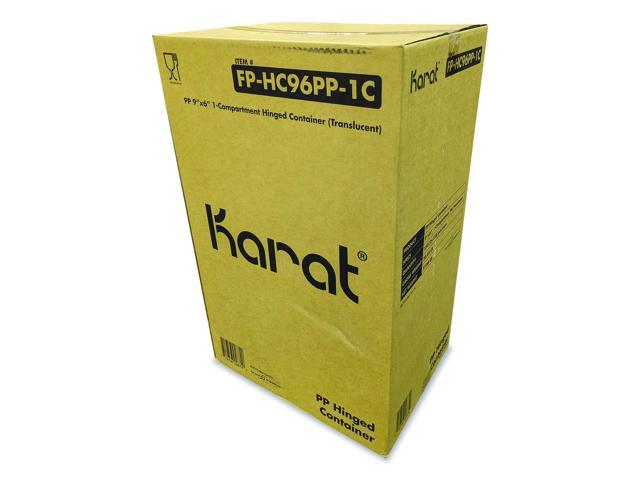 Polypropylene Plastic Hinged Container 6 x 9 x 2.97 Clear Plastic 125 ...