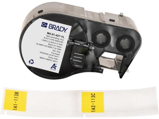 Brady Self-Laminating Vinyl Pre-Sized Labels Black on Yellow - Newegg.com