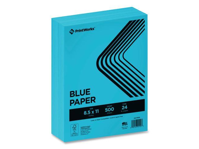 Color Paper 24 lb Text Weight 8.5 x 11 Blue 500/Ream 00102 - Newegg.com
