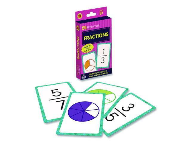 Fractions Flash Cards Grades 4 to 6 3.25" x 5.25" Assorted Colors 54 ...