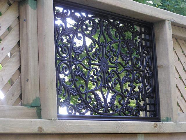 Nuvo Iron Rectangular Decorative Insert For Fencing, Gates, Home ...
