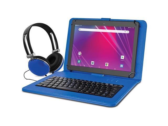 Ematic EGQ239BDBU 10.1" Tablet 16GB Android 8.1 Headphones and Leather ...