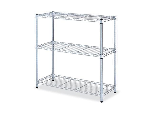 Residential Wire Shelving, Three-Shelf, 36w x 14d x 36h, Silver ...