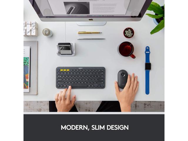 Logitech M355 Portable Wireless Mouse with Bluetooth or USB - Silent ...