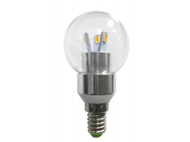 LED Round Bulb with a Candelabra Base, E12, 3 Pack, 230 Lumens, 3 Watts ...