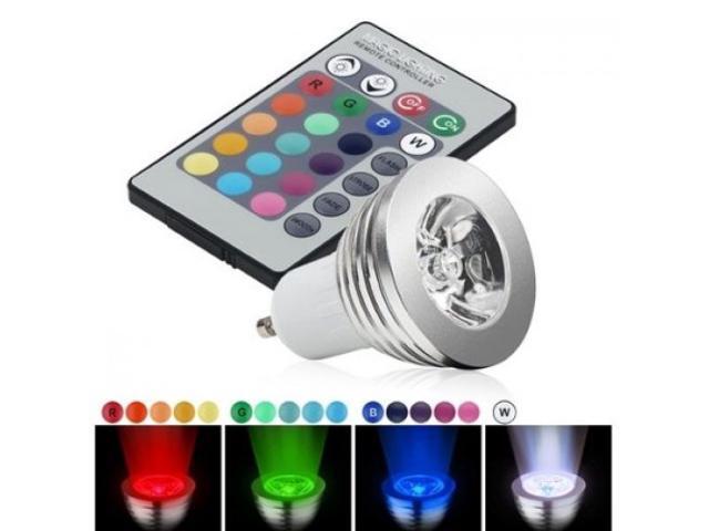 3W GU10 16 Colors Changing RGB LED Light Bulb With Remote - Newegg.com