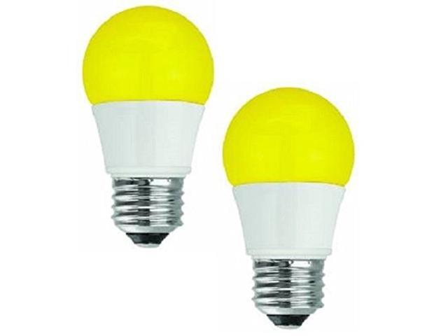 40 Watt Equivalent, 2-Pack LED Yellow Bug Light Bulbs, Non-Dimmable ...