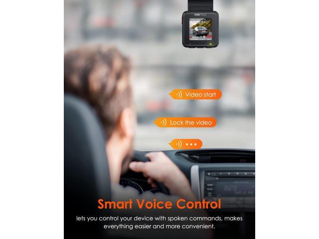 Vantrue E1-G WiFi Mini Dash Cam with Voice Control & GPS, Car Dash Camera with Remote Controller ...