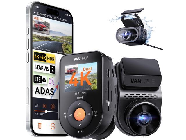 Vantrue S1 Pro Max AI Dual 4K Dash Cam Front and Rear, 4K+4K Dash ...