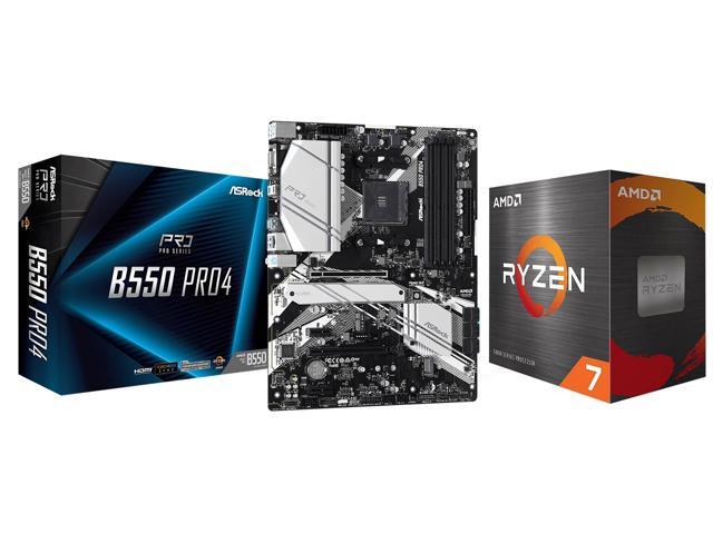 ASRock B550 PRO4 ATX Motherboard (M.2, PCIe 4.0, SATA 6Gb/s, M.2, USB 3 ...