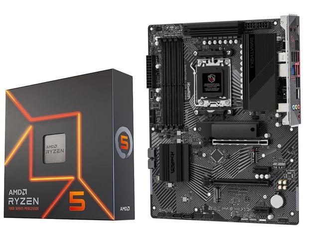 ASRock B650 PG LIGHTING AM5 ATX Motherboard Bundle with AMD Ryzen 5 ...