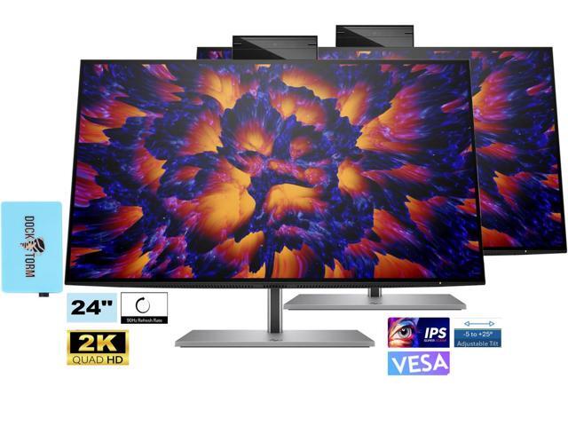 HP 24" QHD IPS (2650x1440) Conferencing Monitor Bundle with Docztorm ...