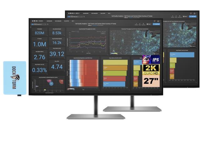 HP Z27Q G3 IPS QHD 16:9 Display 1C4Z7AA#ABA Bundle With Docztorm Dock ...