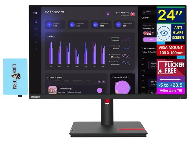 Lenovo ThinkVision T24i-30 FHD IPS Monitor with 4ms Response Time, Anti ...