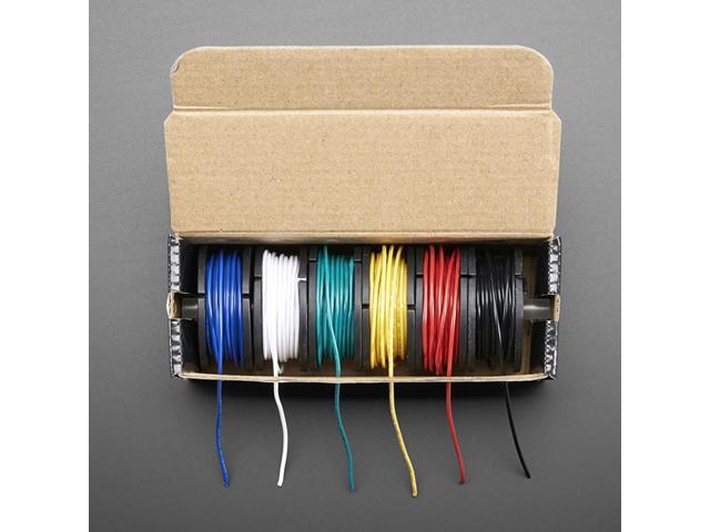 Adafruit Hook-up Wire Spool Set - 22AWG Stranded-Core - 6 x 25ft ...