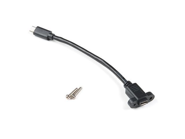 Sparkfun Panel Mount USB Micro-B Extension Cable - 6" - Newegg.com