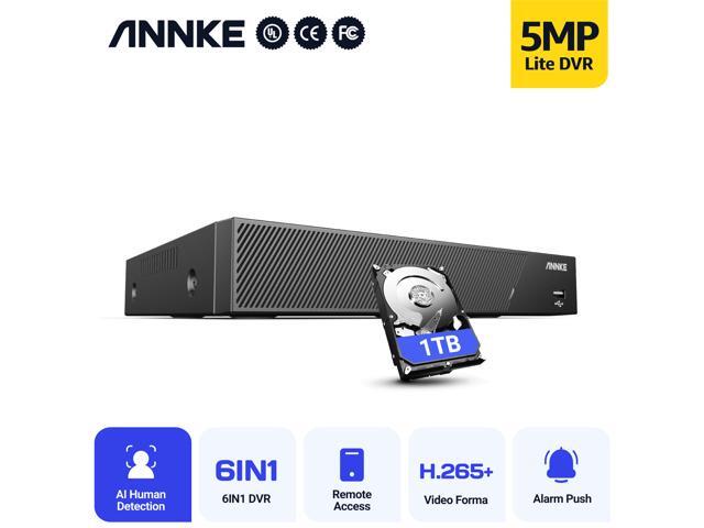 ANNKE 8 Channel 5MP 6-in-1 Hybrid Digital Video Recorder DVR Supports ...
