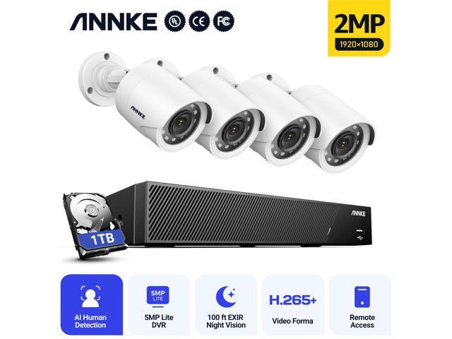 ANNKE Outdoor Indoor Home Security Camera System 8 Channel 6-in-1 DVR ...