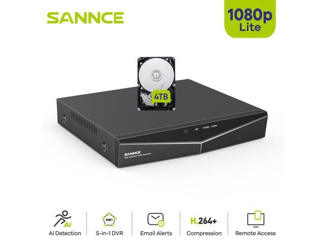 SANNCE 1080P 16 Channel CCTV DVR Recorder(4TB HDD), H.264+ Hybrid 5-in ...