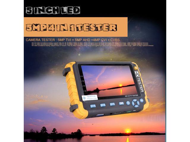 5 Inch CCTV Tester 5MP AHD 5MP TVI 4MP CVI CVBS Coaxial HD Video ...