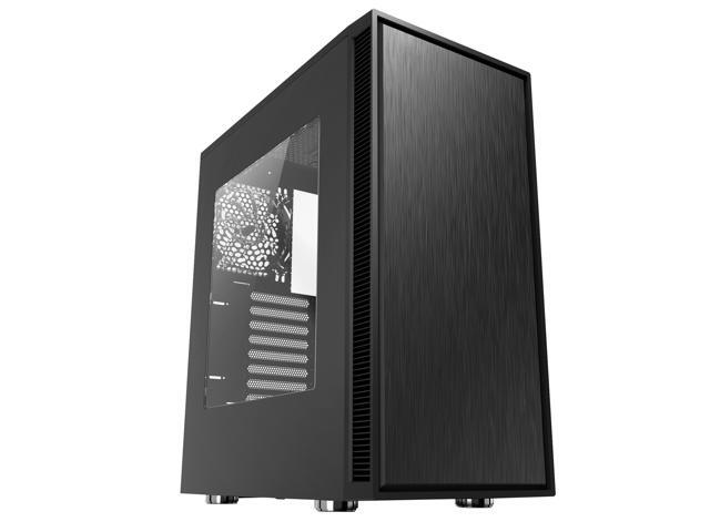 anidees AI-05S-BW ATX Mid Tower Silent Computer Case with Side Window ...