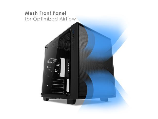anidees AI Crystal Cube Dual Chamber Tempered Glass EATX /ATX PC Gaming ...