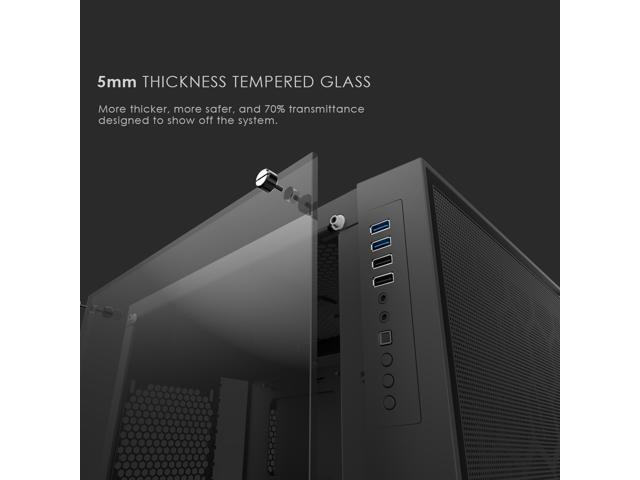 anidees AI Crystal Cube Dual Chamber Tempered Glass EATX /ATX PC Gaming ...