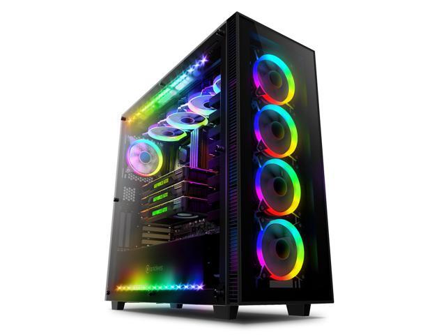 anidees AI Crystal XL AR V2 Tempered Glass Full Tower ATX Case with 5 ...