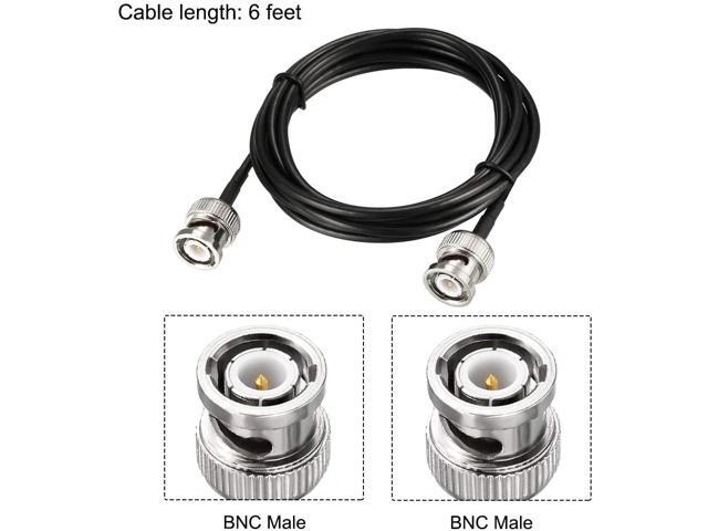 uxcell BNC Male to Male Coaxial Jumper Cable 50 ohm 6 feet RG174 for Video Signals,CCTV,DVR ...