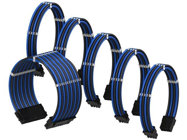 LINKUP - PSU Cable Extension Sleeved Custom Mod GPU PC Braided w/Comb ...