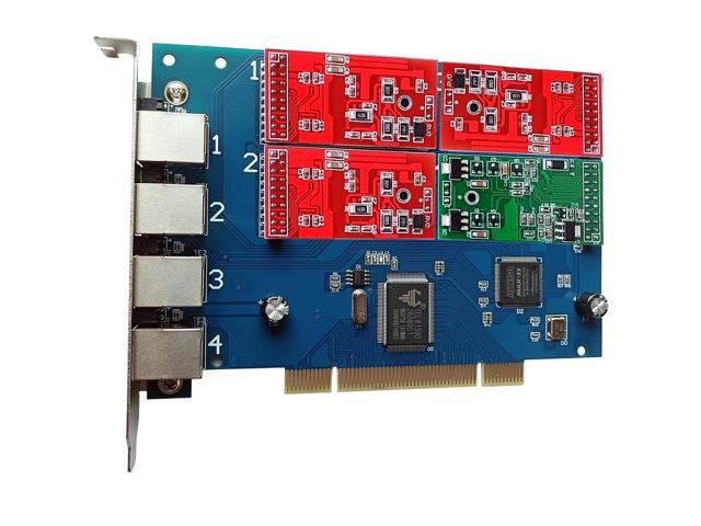 Asterisk Card TDM410P with 3 FXO+1 FXS Modules,Supports Asterisk ...