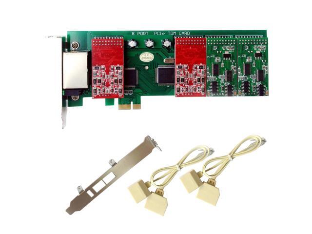 PCI-E Dahdi Card Asterisk Card with 4 FXO+4 FXS ports,with Low Profile ...