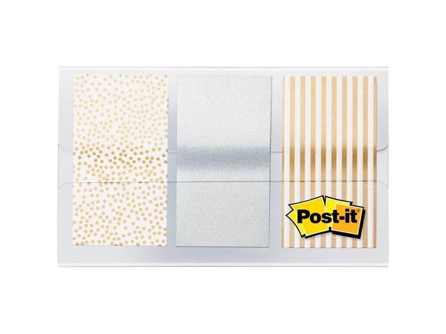 3M Post-it Flags 30 Flags/PD 0.94" 60 FlagsPK AST Metallic 682METAL ...