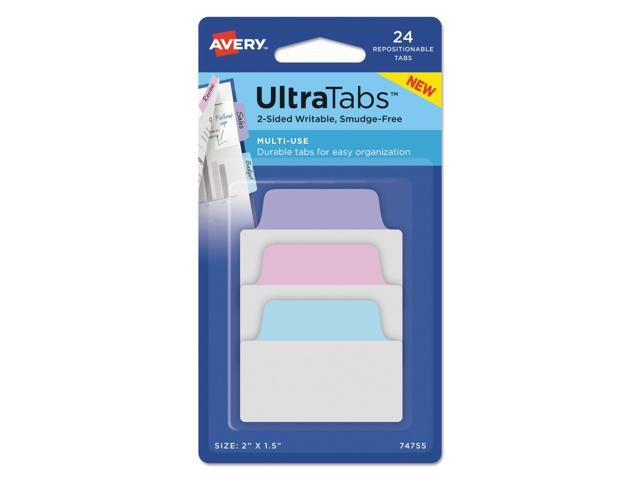Avery Ultra Tabs Repositionable Tabs 2 x 1 1/2 Neon: Green Orange Pink ...