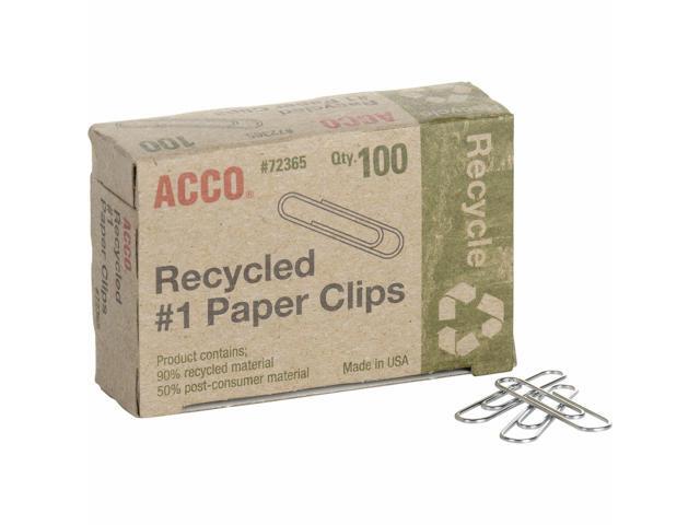 ACCO Recycled Paper Cips No 1 1-9/32" Standard 10BX/PK SR 72365PK ...