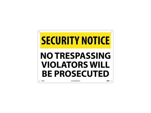 National Marker Security Notice Signs; No Trespassing Violators Will Be ...