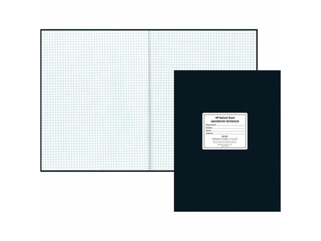 Rediform Lab Notebook 5x5 Squad 60 SH 11"x8-1/2" BK Cvr/WE Paper 43591 ...