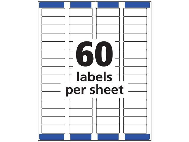 Avery 6520 Easy Peel Address Labels, 2/3" x 1-3/4", Glossy, Clear - 600 ...