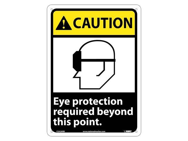 National Marker Caution Signs Eye Protection Required Beyond This