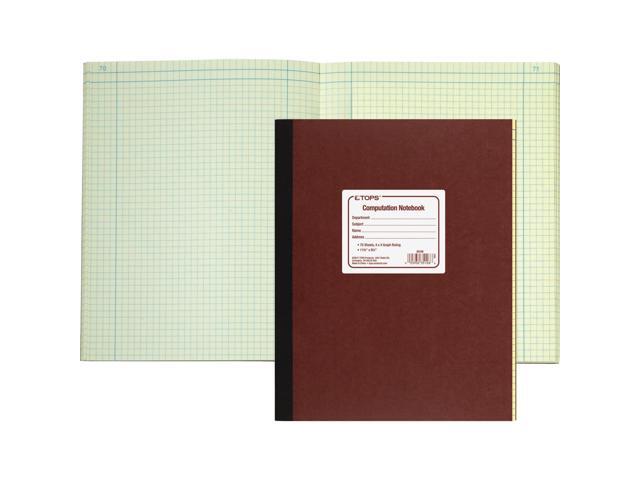 Tops Computation Notebk 156 Pgs/78 Shts 11-3/4"x9-1/4" RD Cover 35126 ...