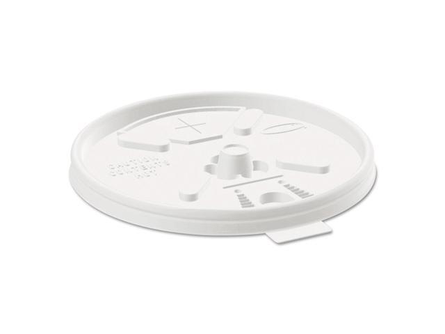Dart Translucent Lids for 12-24oz Foam Cups Straw Slot 1000/Carton ...
