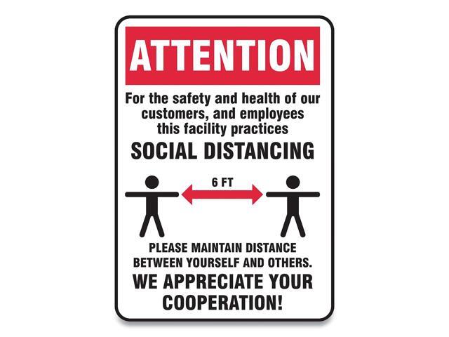 Alpine Accuform Social Distance Signs Wall 7 x 10 Customers and ...