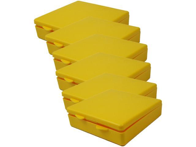 Romanoff Products Romanoff Micro Box Plastic 4" x 4" x 1" Yellow 6 ...