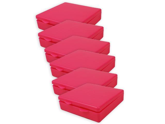 Romanoff Products Romanoff Micro Box Plastic 4" x 4" x 1" Hot Pink 6 ...